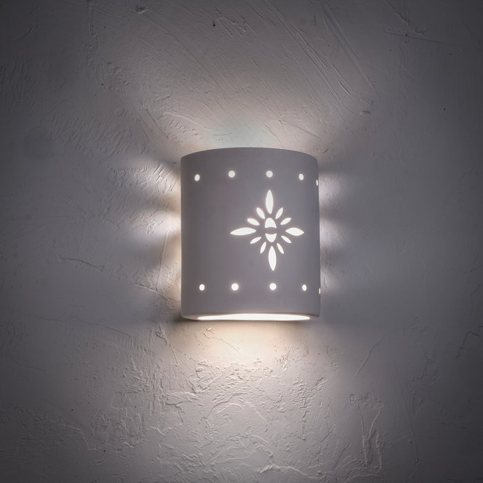 Foundry Select Ninamarie Ceramic Outdoor Wall Light Led Bulb Included Wayfair